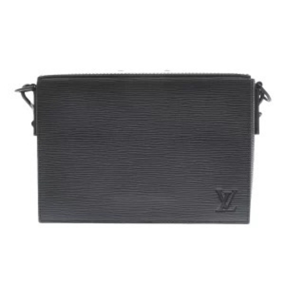 Louis Vuitton | Bags | Louis Vuitton Epi Eclipse Black Flap Messenger ...